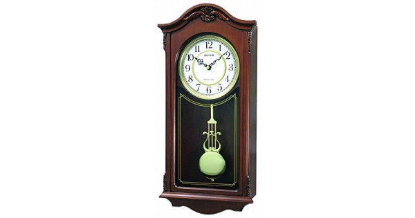Rhythm(Japan) Westminster Chime And Strike Pendulum Wooden Wall Clock
